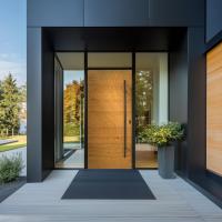 China Designer Contemporary Building Entrance Solid Wood Interior Door and Solid Wood Internal Door for sale