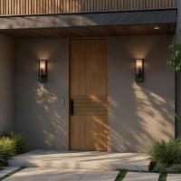 China Modern Style Custom Exterior Solid Wood Front Door and Solid Wood Entry Door for Villa Building Projects for sale