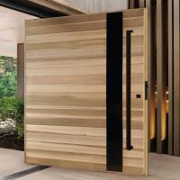 China Modern Style Custom Exterior Solid Wood Front Door and Solid Wood Entry Door for Villa Building Projects for sale