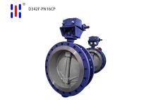 China Double Eccentric Butterfly Valve With Fluoroplastic Seal and Flanged Connections for sale