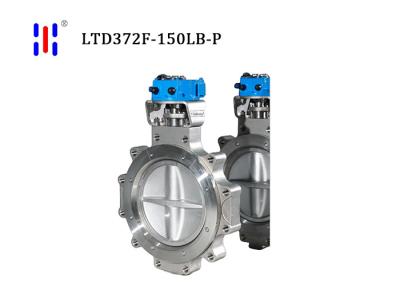 China Food Grade DN80 304 Stainless Steel Lug Type Double Offset Butterfly Valve Soft Seal for sale