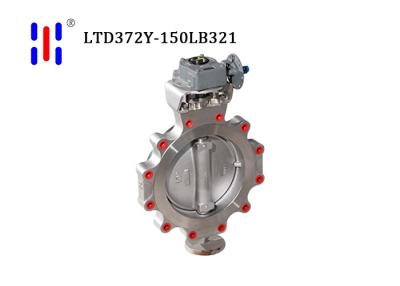 China SS321 Lug Double Eccentric Butterfly Valves For High Temp Catalyst Pipelines for sale