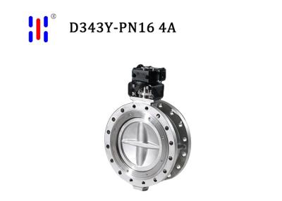 China DN350 PN16 Triple Eccentric Butterfly Valve Duplex 2205 Flanged API 609 for sale