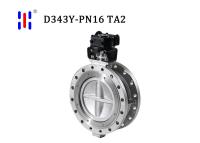 China Titanium Gr2 Triple Eccentric Butterfly Valves PN16 DN350 Wafer Type for sale