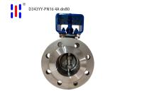 China DN80 Flanged Triple Offset Butterfly Valve   PN16 Duplex 2205 For Industrial for sale