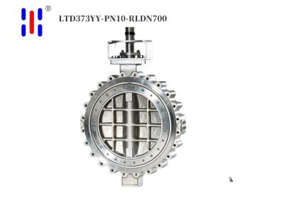 China DN700 316L Triple Offset Butterfly Valve PN10 Flange End Metal to Metal Hard Seal for sale