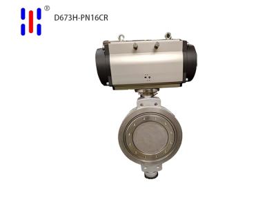 China Pneumatic Wafer PN16 Triple Offset Butterfly Valve Carbon Steel 316 Trim 2-100 Inch for sale