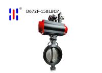 China Flanged 150LB Pneumatic Double Offset Butterfly Valve Carbon Steel PTFE Seated 2-100 Inch for sale