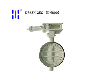 China Hydraulic Triple Eccentric Butterfly Valve PN25 DN800 Carbon Steel Butt-Weld Marine for sale