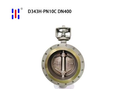 China DN400 Flanged Triple Eccentric Butterfly Valve Carbon Steel PN10 for Water Supply for sale