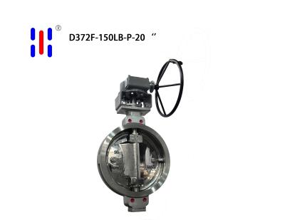 China 20in Wafer Double Eccentric Butterfly Valve 150LB Sanitary Mirror Polished 304 Offset Flanged for sale