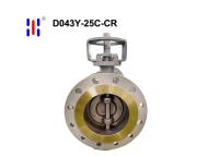 China CS Flanged PN25 Gear Operated 304 Disc Triple Offset Butterfly Valve for sale