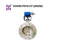 China DN250 PN16 Flanged Carbon Steel Body 304 Disc Triple Offset Butterfly Valve for sale