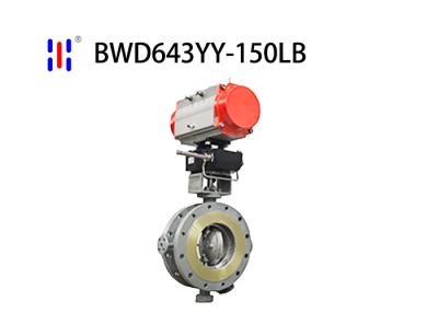 China 150LB 12''10'' Reduced Bore WCB Jacketed Pneumatic Triple Offset Butterfly Valve CF8M Hard Seal for sale