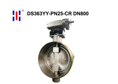 China Refrigeration Industry PN25 Triple Offset Butterfly Valve CR Steel DN800 Butt Weld Hard Seal for sale