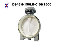 China Triple Offset Butterfly Valve 60IN Electric Flanged 150LB CS Water Service DN1500 for sale