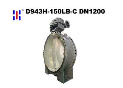 China 48IN Electric Flanged 150LB CS Triple Offset Butterfly Valve Cooling Tower for sale