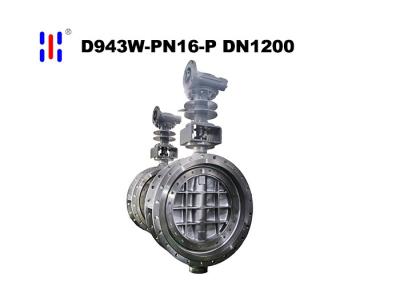 China Electric DN1200 Flanged PN6 304 SS Triple Offset Butterfly Valve Industrial for sale