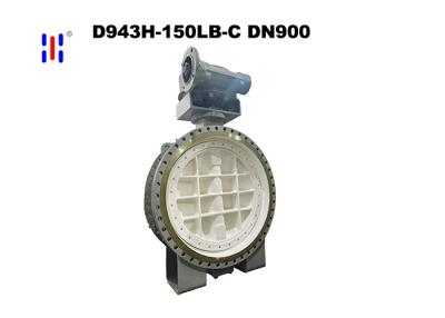 China 36IN Electric Flanged 150LB CS Triple Offset Butterfly Valve Cooling Tower for sale