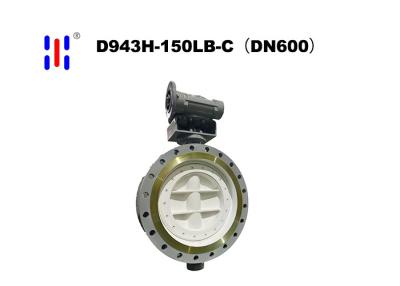 China 24IN Triple Offset Butterfly Valve Electric Flanged 150LB CS for HVAC for sale