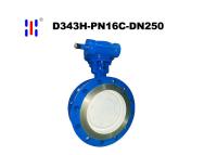 China Port Water System DN250 PN16 WCB Cast Worm Flanged Hard Seal Triple Offset Butterfly Valve for sale