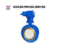 China Triple Offset Butterfly Valve Textile Process DN150 PN16 WCB Cast Worm Flanged Hard Seal for sale