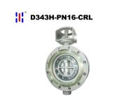 China Chlor Alkali Plant DN300 PN16 316L Cast Worm Flanged Hard Seal Triple Offset Butterfly Valve for sale