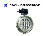 China 150LB 34Inch A515 Cast Steel Triple Offset Butterfly Valve CF8M Flanged Hard Seal for Tank Farm for sale
