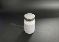 China 100ml Silver Cap Plastic Potion Bottle - 4.8cm Width White Cylinder Container for Pharmaceutical & Cosmetic Packaging for sale