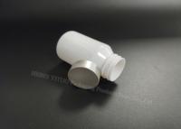 China 100ml Silver Cap Plastic Potion Bottle - 4.8cm Width White Cylinder Container for Pharmaceutical & Cosmetic Packaging for sale