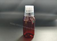 China 50ml & 100ml Amber Plastic Packer Bottles with 3.8cm Cap Width for Pharmaceutical Storage for sale