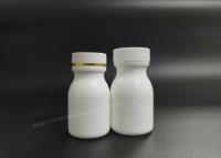 China 50ml White Polypropylene Prescription Medicine Bottle with Gold Decorative Ring - 3.8cm Width Cylinder Container for sale