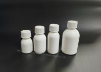 China White Polypropylene Prescription Medicine Bottles 30ml-120ml with 3D Textured Anti-Slip Caps for sale