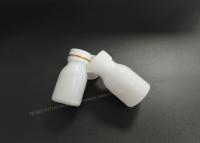 China 50ml White Polypropylene Prescription Medicine Bottle with Gold Decorative Ring - 3.8cm Width Cylinder Container for sale
