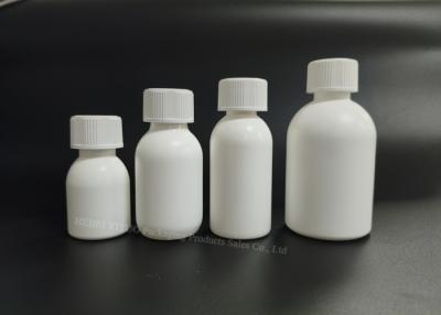 China White Polypropylene Prescription Medicine Bottles 30ml-120ml with 3D Textured Anti-Slip Caps for sale