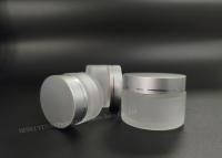China Custom Screw Top Frosted Glass Cream Jar - 20g to 50g Sizes, 44mm to 53mm Width Options for sale