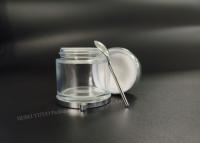 China 100ml Glass Cosmetic Cream Jar with Dosage Control Spoon - Transparent Cylinder Design & Screw Top Seal for sale