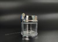 China 100ml Glass Cosmetic Cream Jar with Dosage Control Spoon - Transparent Cylinder Design & Screw Top Seal for sale