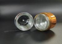 China Glass Electroplated Cosmetic Cream Jar - Cylinder Shape with Screw Top Seal in Silver/Gold Finishes for sale