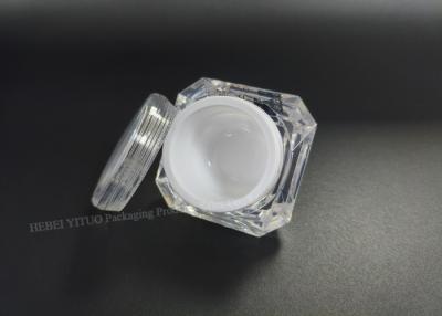 China Square Acrylic Cosmetic Cream Jar 20g with 55mm Width - Preserves Active Ingredients in Skincare Products for sale
