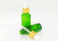 China Green Essential Oil Bottles 30ml UV Protection Glass with Dropper - Available in 5ml to 100ml Sizes for sale