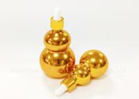 China Leak Proof Recycling Essential Oil Dropper Bottles 50ml 100ml Glass with Gold Finish and Custom Logo Options for sale
