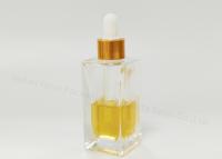 China Customized 20ml Square Clear Essential Oil Bottles with Glass Dropper and Leak-Proof Cap for sale