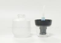 China 50ml Frosted Glass Lotion Bottle with Press Pump - 4.4cm Width × 8.4cm Height - Customizable Colors for sale