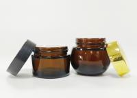 China Amber Brown Glass Aromatherapy Bottles 50ml 100ml 150ml with Flat Top Cap for Essential Oils for sale