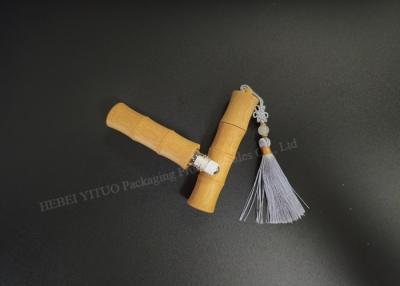 China 10ml Bamboo-Shaped Glass Roll-On Bottle with Screw Top - 1.9cm Width × 9.7cm Length for sale