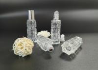China Frosted Roll On Bottle 30ml Transparent Glass Packaging with 3cm Width 10cm Length Dimensions for sale