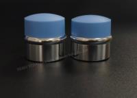 China Blue & Silver Electroplated Aluminum Perfume Cap 20.8mm Caliber 35.8x32.4mm Dimensions for sale
