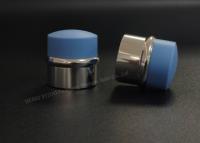 China Blue & Silver Electroplated Aluminum Perfume Cap 20.8mm Caliber 35.8x32.4mm Dimensions for sale