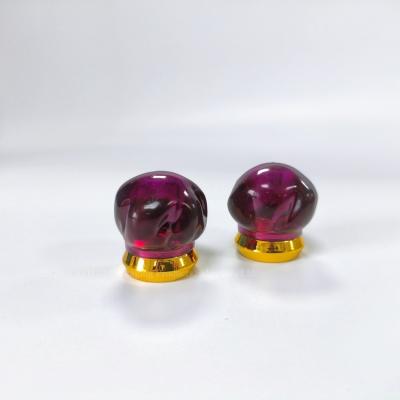 China Special Shape Purple Gold Perfume Bottle Cap 29.3mm Height 32.3mm Width Customizable Design for sale